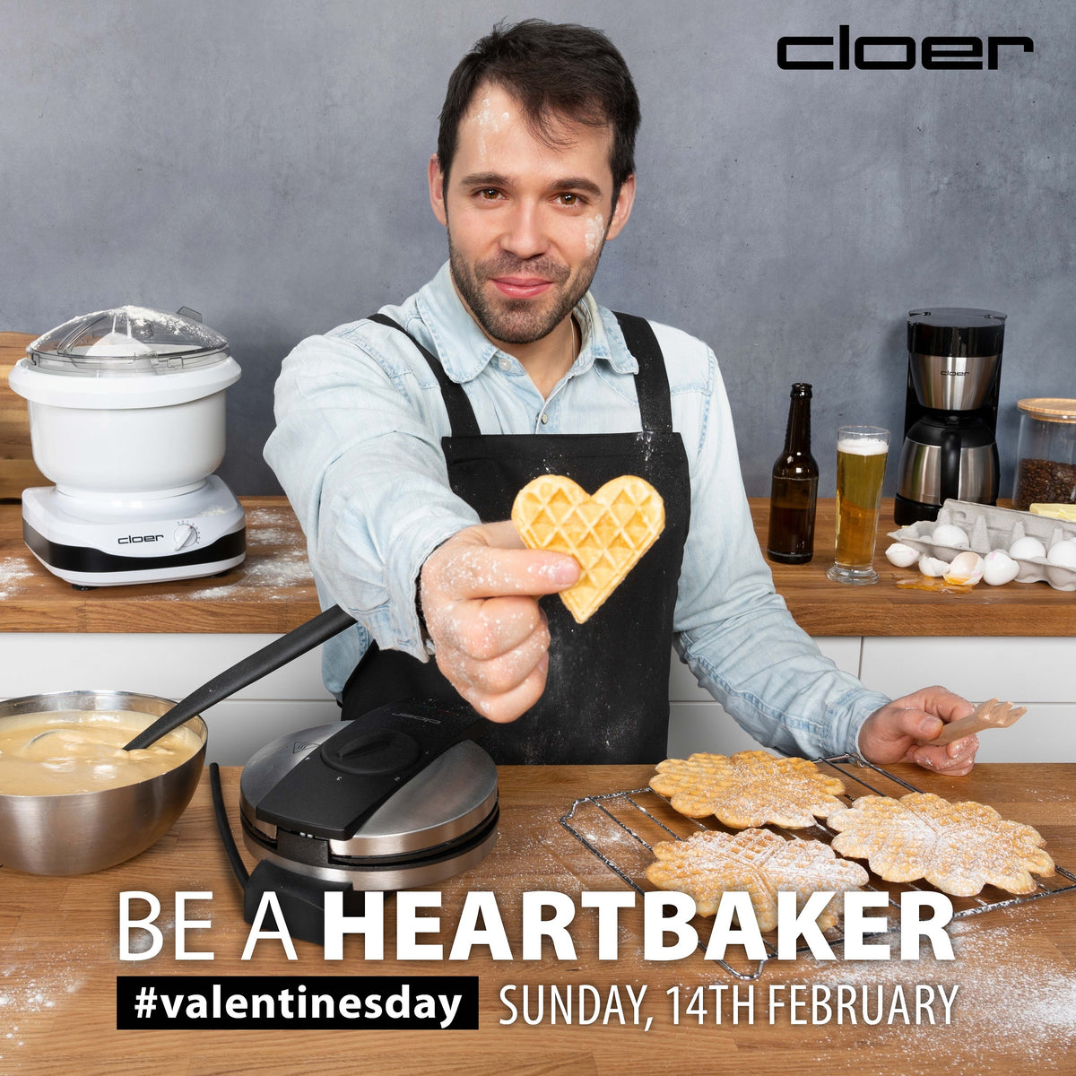 BE A HEARTBAKER! 10% off on Heart Shape Waffle Iron until Valentines D ...